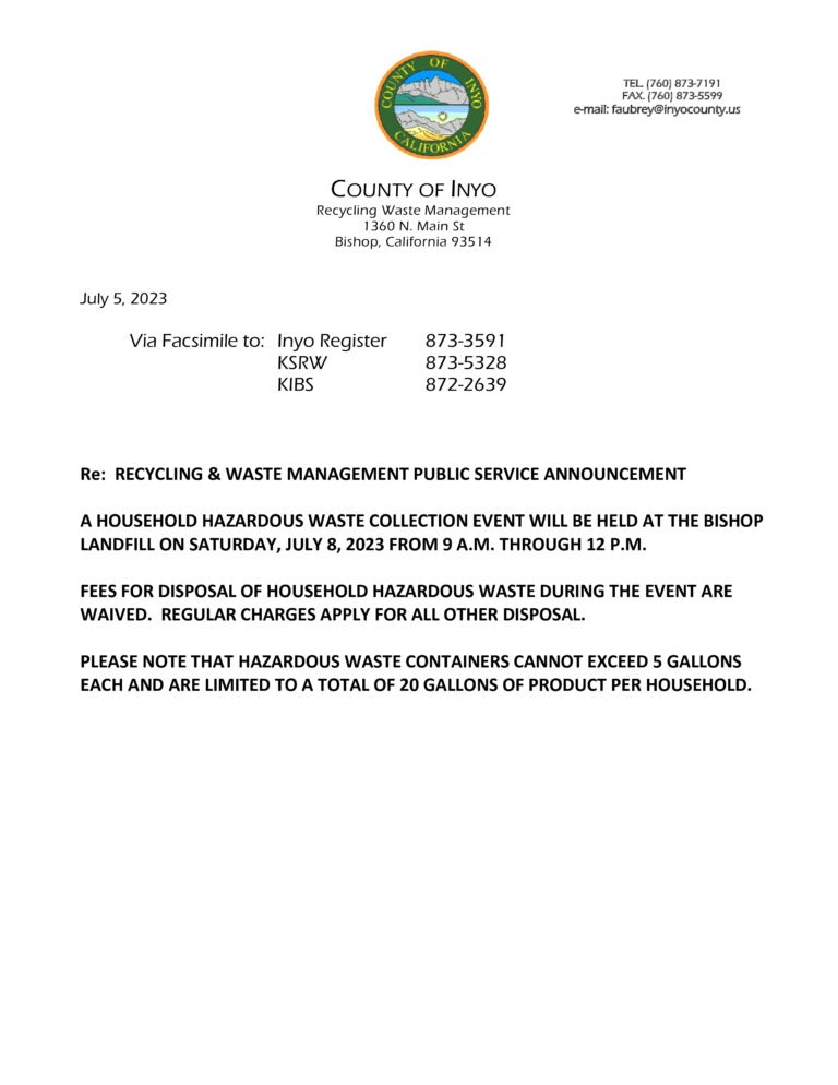 RECYCLING & WASTE MANAGEMENT PUBLIC SERVICE ANNOUNCEMENT - Hazardous ...