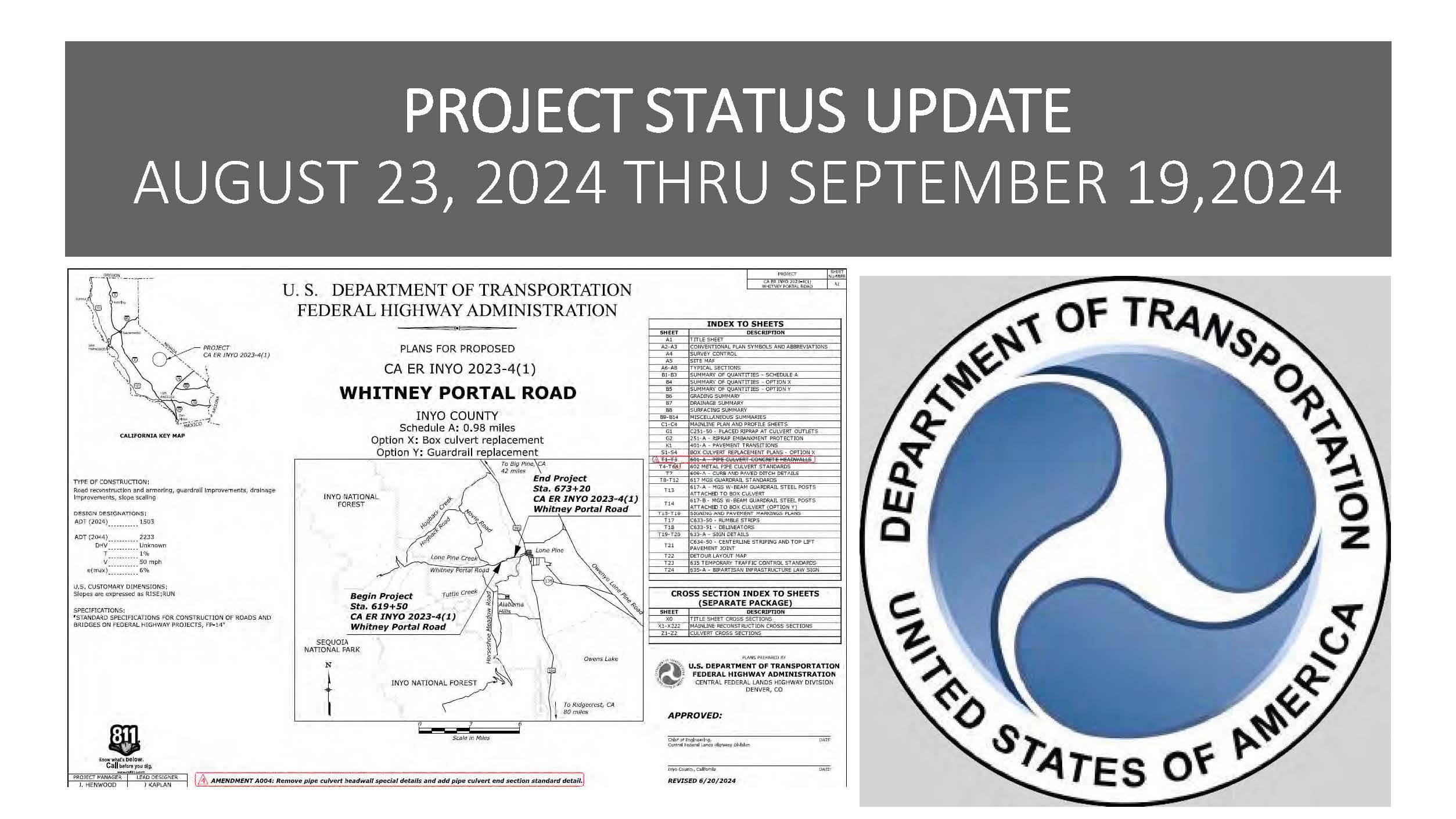 Whitney Portal Road Construction Update September 19, 2024 - Sierra ...