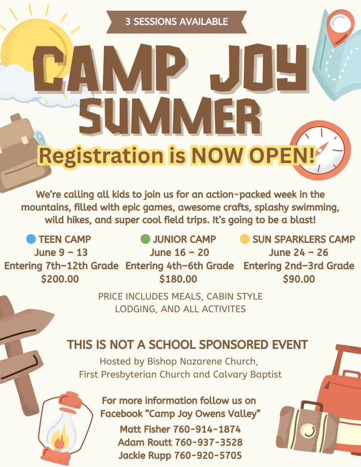 CAMP JOY 2025 REGISTRATION NOW OPEN - Sierra Wave: Eastern Sierra News ...
