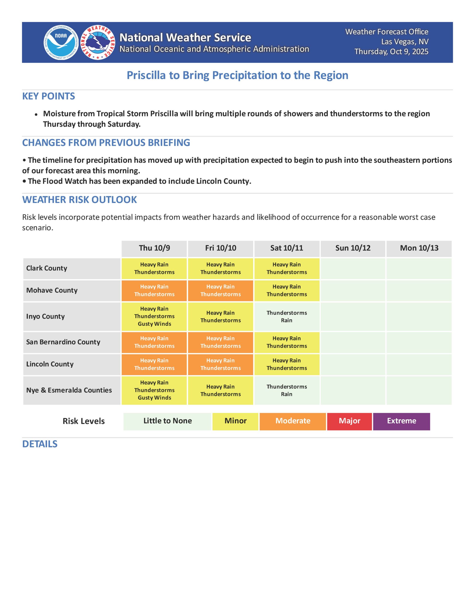 NWS: Priscilla to Bring Precipitation to the Region - Sierra Wave ...