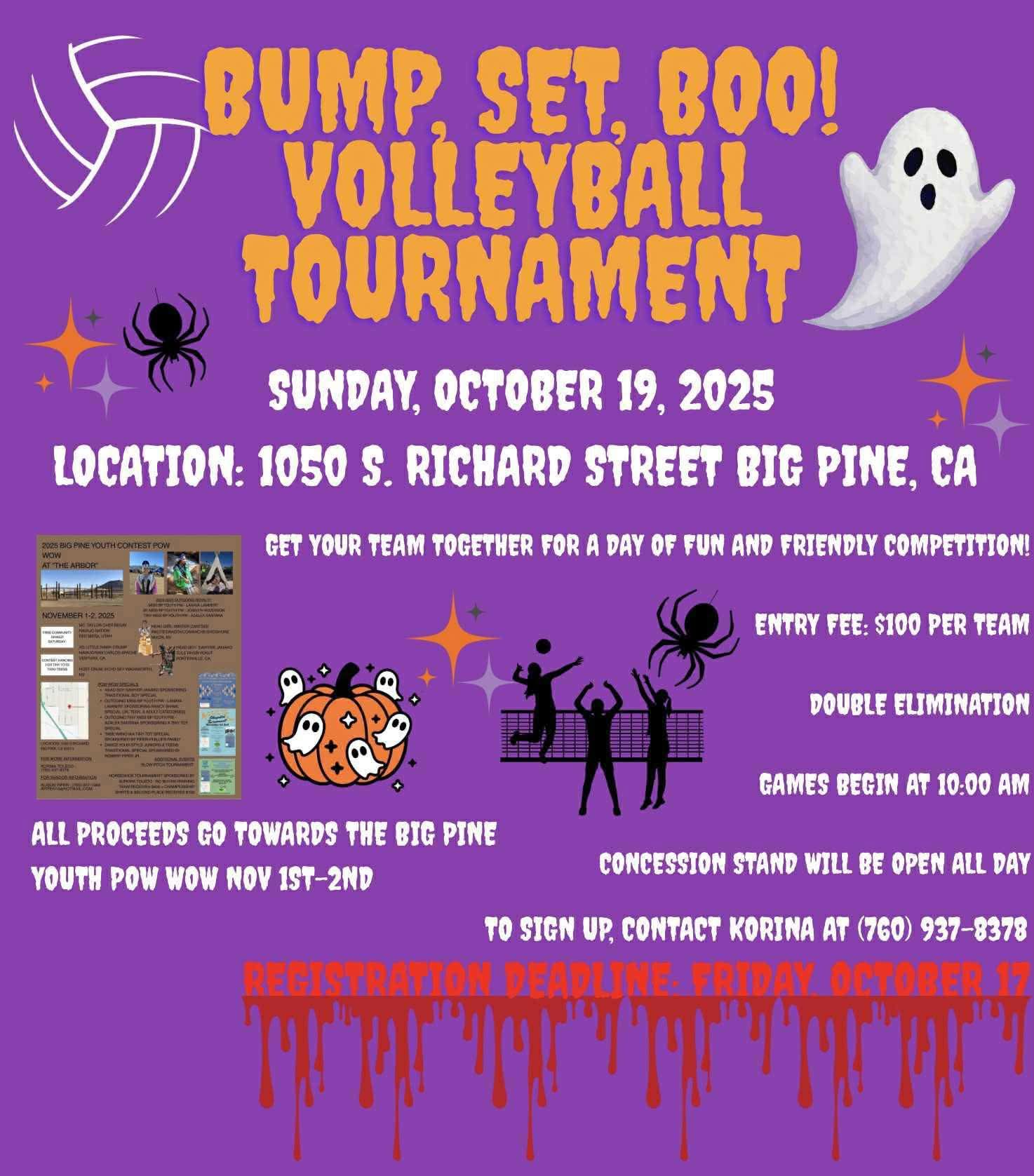 BUMP, SET, BOO! VOLLEYBALL TOURNAMENT - Sierra Wave: Eastern Sierra ...