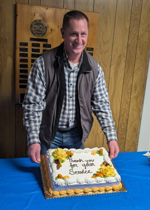 Josh Ellsworth got a presentation to honor his service at the Bishop ...