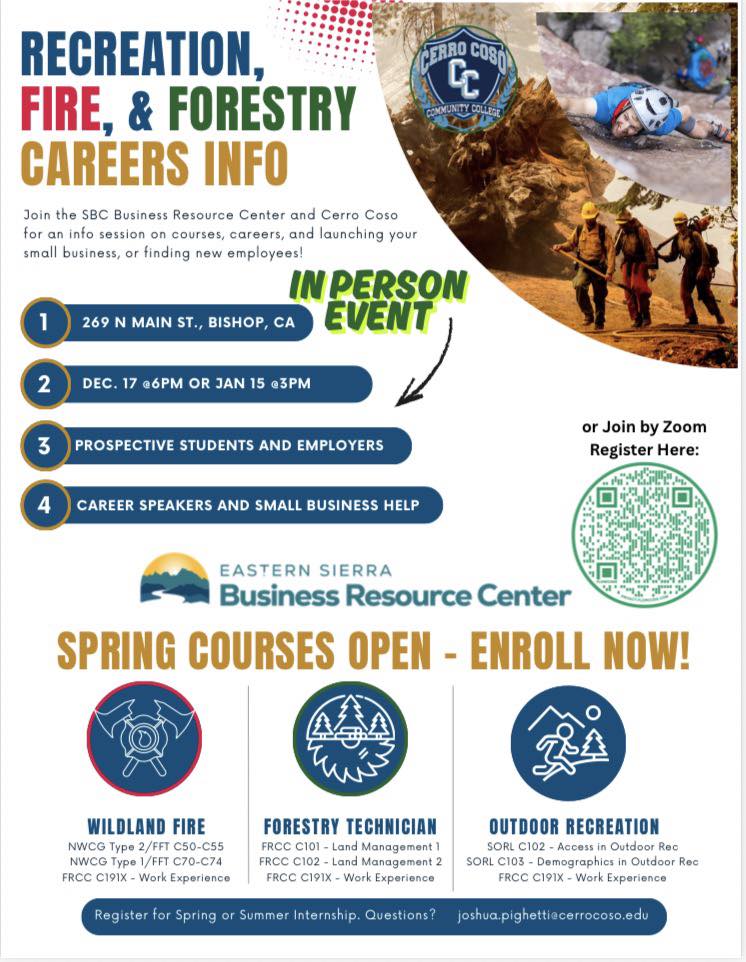 RECREATION, FIRE, & FORESTRY CAREERS INFO - Sierra Wave: Eastern Sierra ...