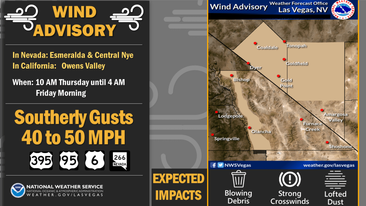 NWS Wind Advisory for Tuesday and Wednesday - Sierra Wave: Eastern ...